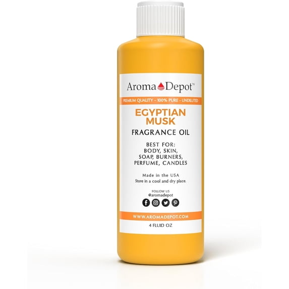 Aroma Depot Egyptian Musk Fragrance Oil 4 oz, Long-Lasting Scent for ...