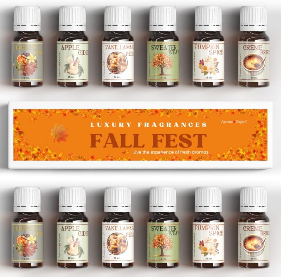 Aroma Depot Fall Fest Collection – Aromatherapy Set of 6 Fragrance Oils ...