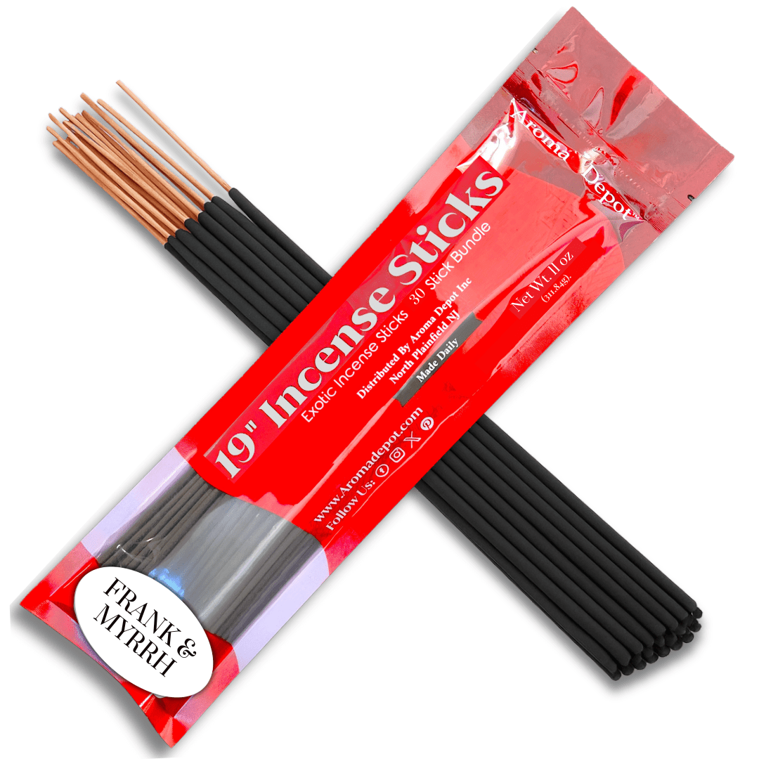 Aroma Depot Frank & Myrrh 19" Incense Sticks – Hand-Dipped Long-Lasting ...