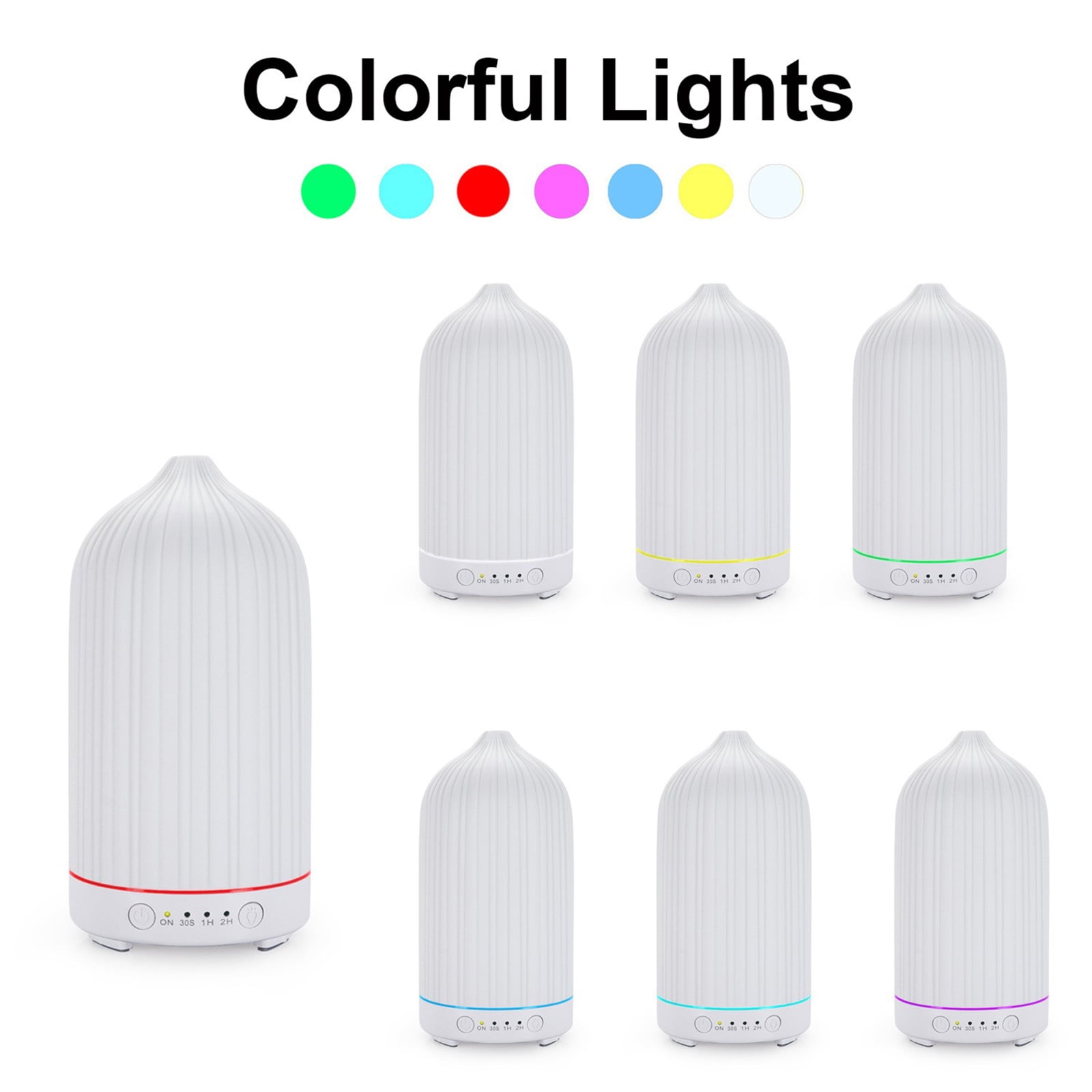 Aroma Diffuser with Colorful LED Lights - USB Powered Diffuser, Ceramic ...