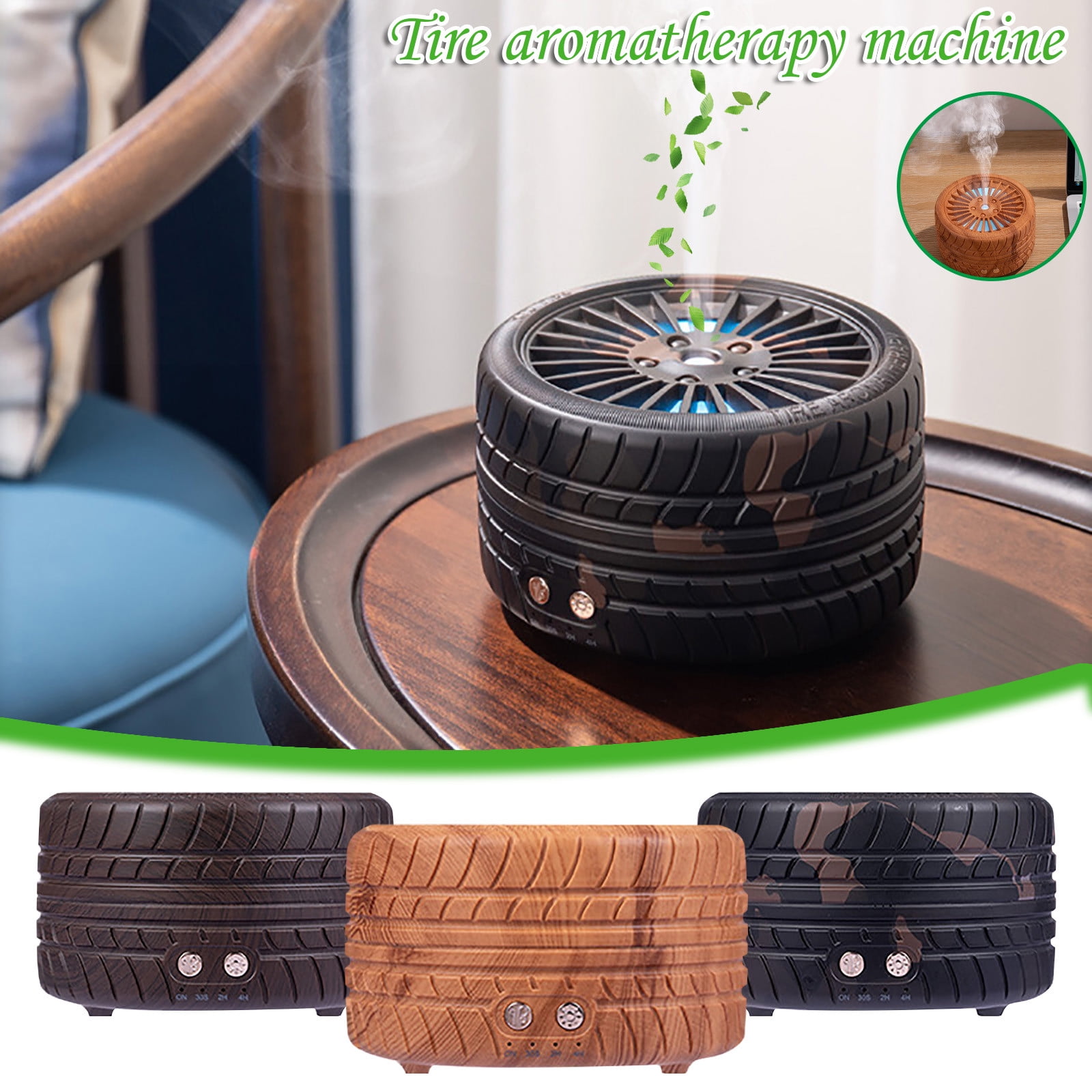 Aroma Diffuser, Light Purifier, Silent Humidifier, Wood Grain Design ...