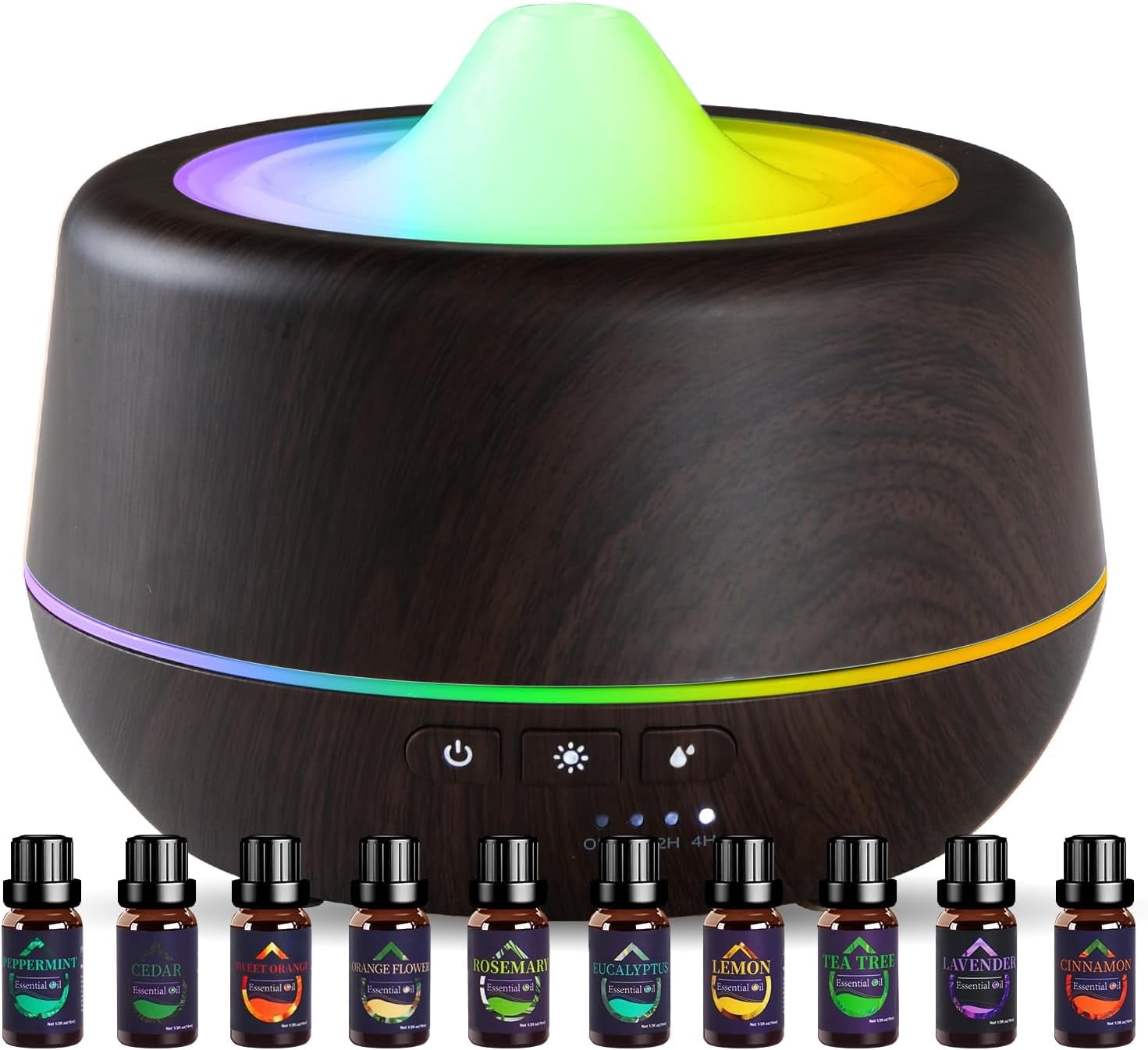 Aroma Diffuser, Upgraded 500 ml Ultrasonic Diffuser for Essential Oils ...