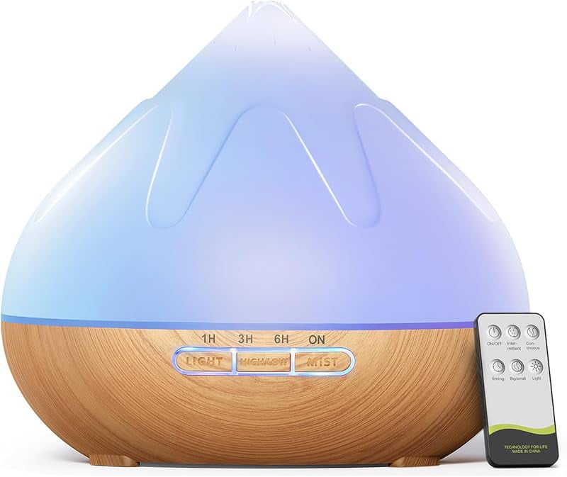 Aroma Diffuser with Essential Oils Set, 500 ML Essential Oil Diffuser ...