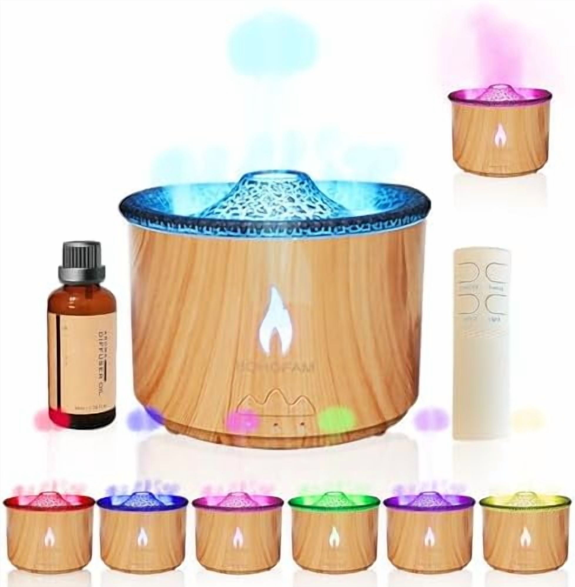 Aroma Essential Oil Diffuser 360 ML,Volcano and Flame Diffuser ...