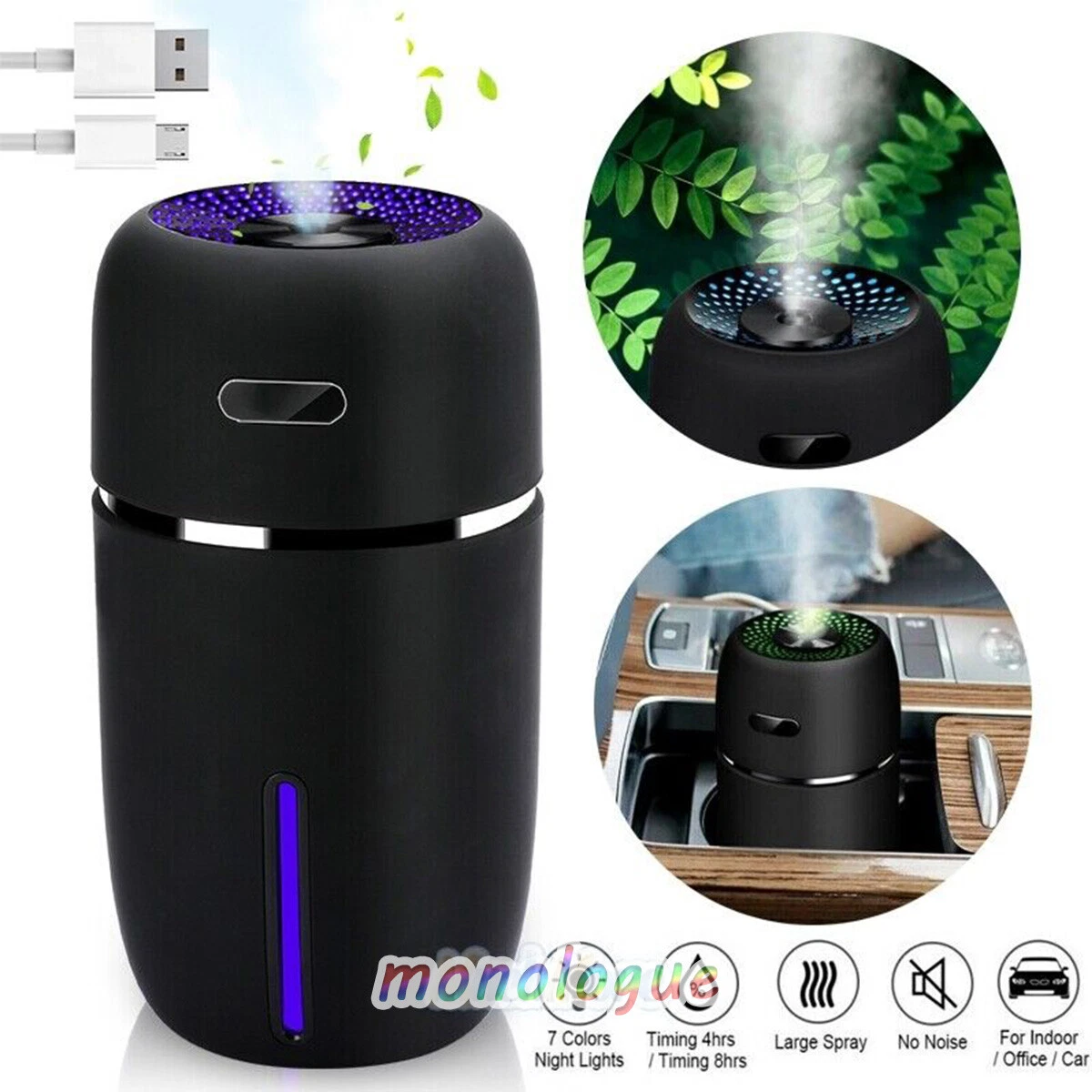 Aroma Essential Oil Diffuser Grain Ultrasonic Air Led Aromatherapy ...