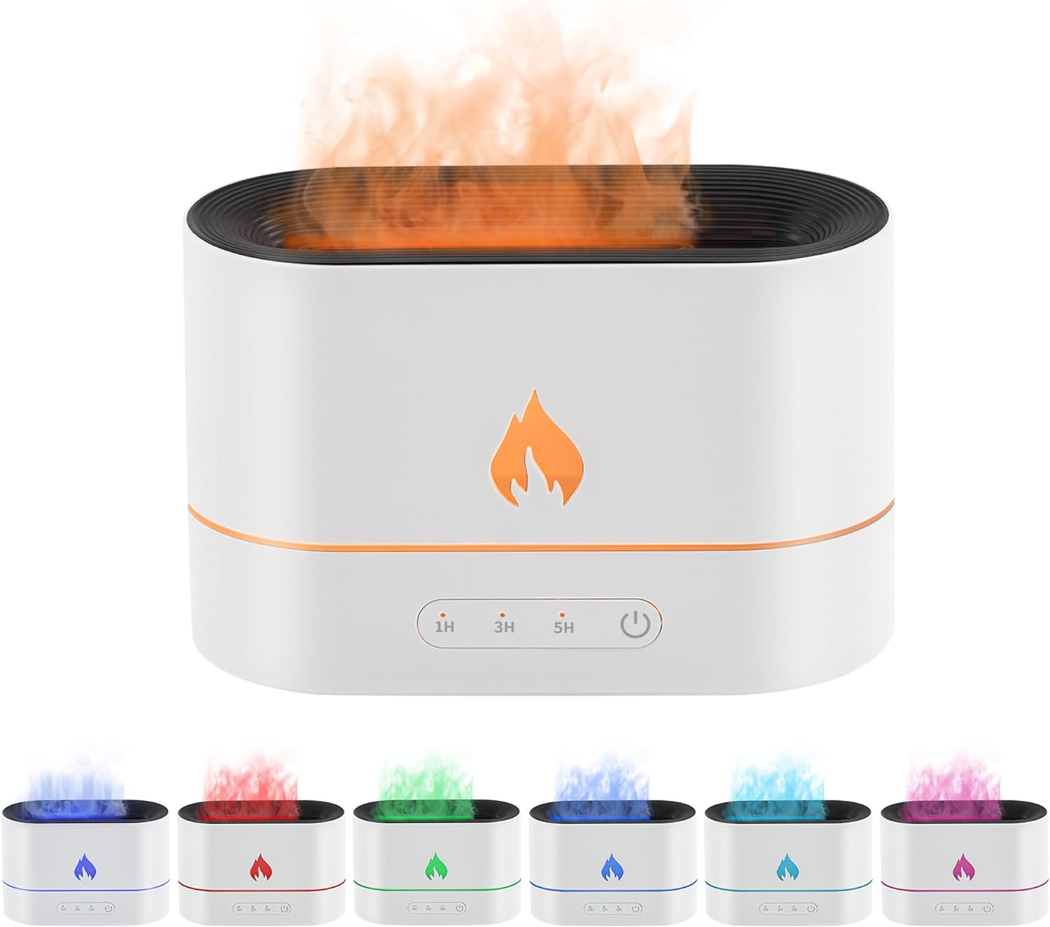 Aroma Flame Diffuser Air Humidifier, 250mL Mist Diffuser Humidifier ...