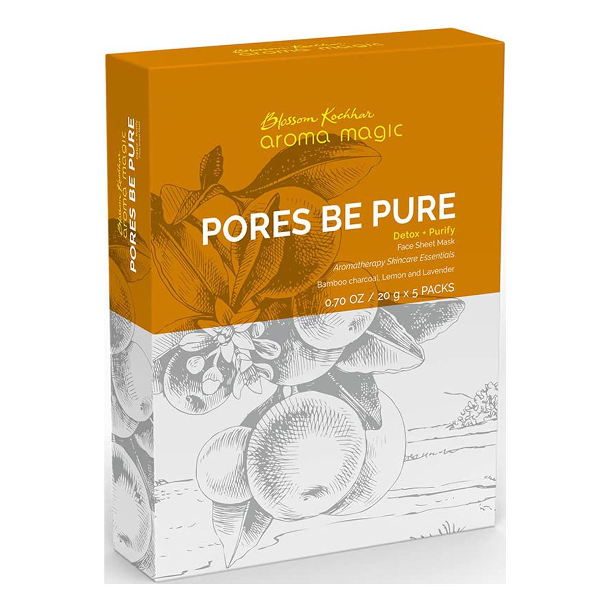 Aroma Magic Pores Be Pure Sheet Mask Pack of 5-20 gm | Detox And ...