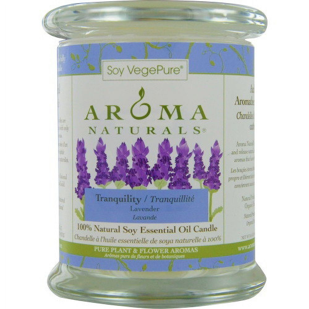 Aroma Naturals One 3.7x4.5 Inch Medium Glass Pillar Soy Aromatherapy ...