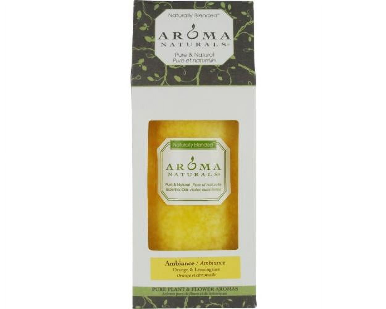 Aroma Naturals Pillar Candle Ambiance Lemon 1 Container - Walmart.com