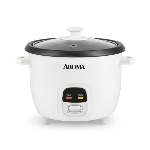 Aroma Rice Cooker Bonded Granite 6-Cup Rice Cooker, White - Automatic ...