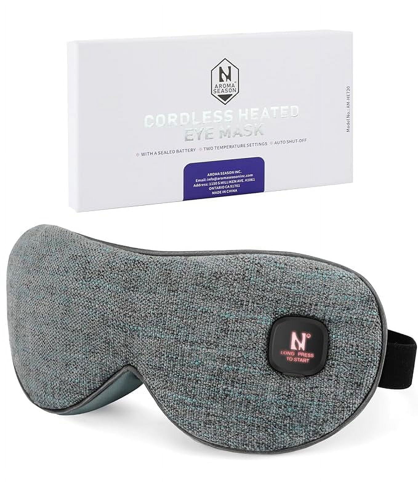 Aroma Season Cordless Heated Eye Mask For Dry Eyes With 3 Temperature