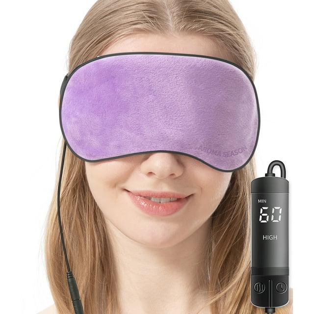 Aroma Season Electric Heated Eye Mask, USB Steam Compress for Dry Eyes ...