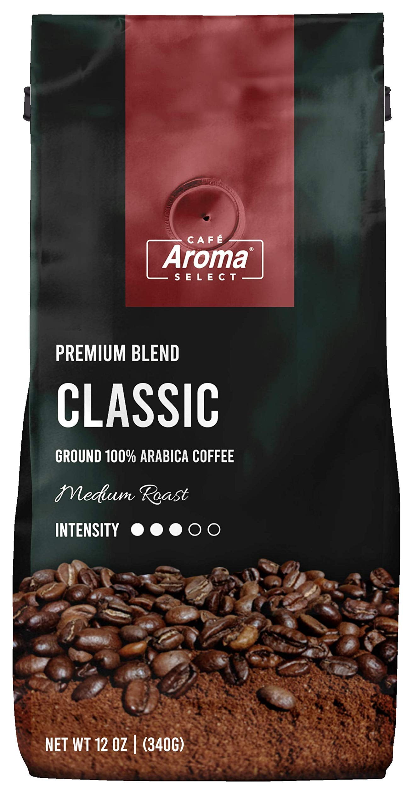Aroma Select Classic Blend Premium Ground Arabica Coffee, Medium Roast, 12 oz bags, Pack of 2 ...