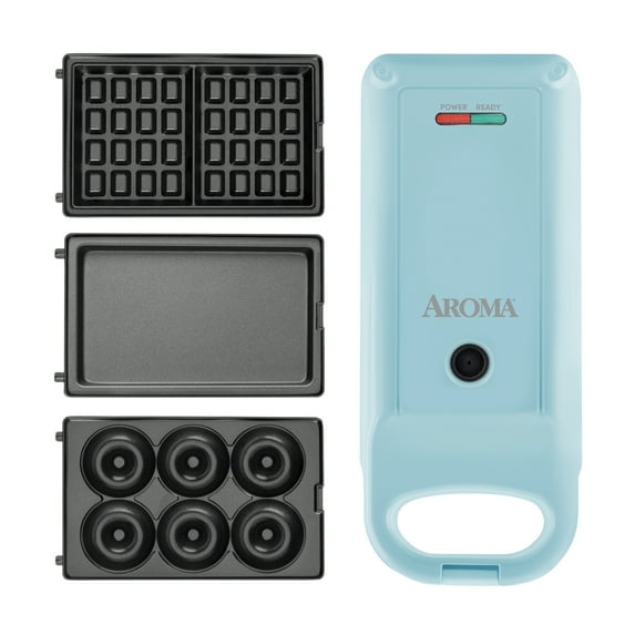 Free Shipping! Aroma Swap and Flip Waffle Maker (AWM-1220BL) Breakfast ...