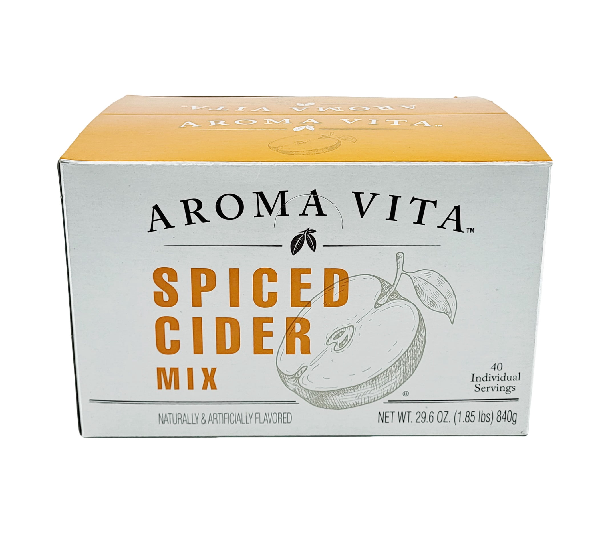 Aroma Vita Spiced Apple Cider Hot Drink Mix | 0.74 oz Packets | Kosher ...