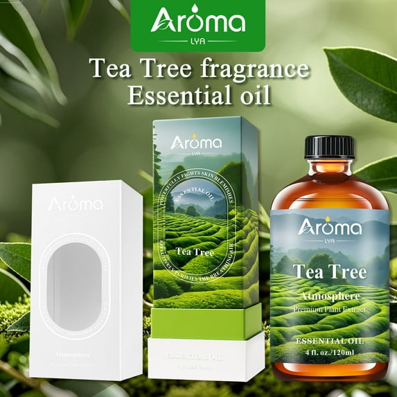 AromaLya 120ml Tea Tree Scented Oil with Protective Case, Home Freshening Set - Walmart.com