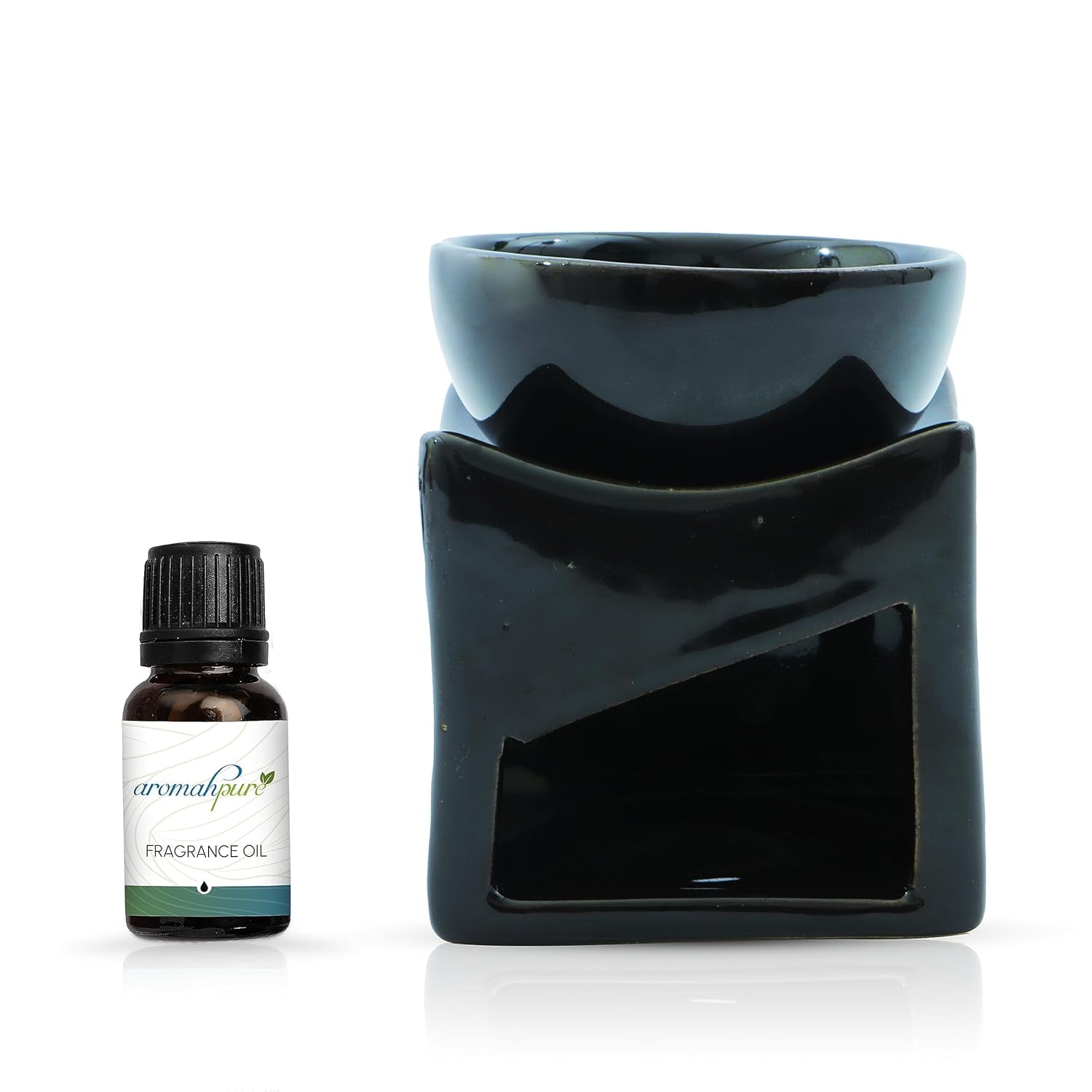Aromahpure Black Tealight Ceramic Square with Bowl Design Diffuser with ...