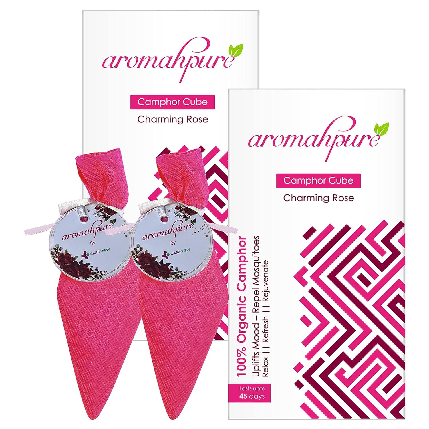 Aromahpure Camphor Cube | Pack of 2| Charming Rose | 45 Days Last Long ...
