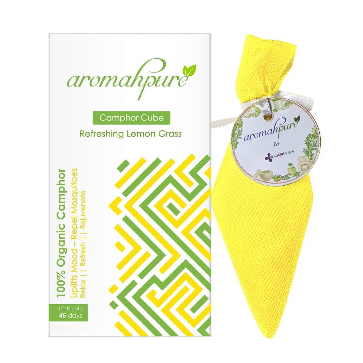 Aromahpure Camphor Cube | Refreshing Lemongrass| 45 Days Last Long| 100 ...