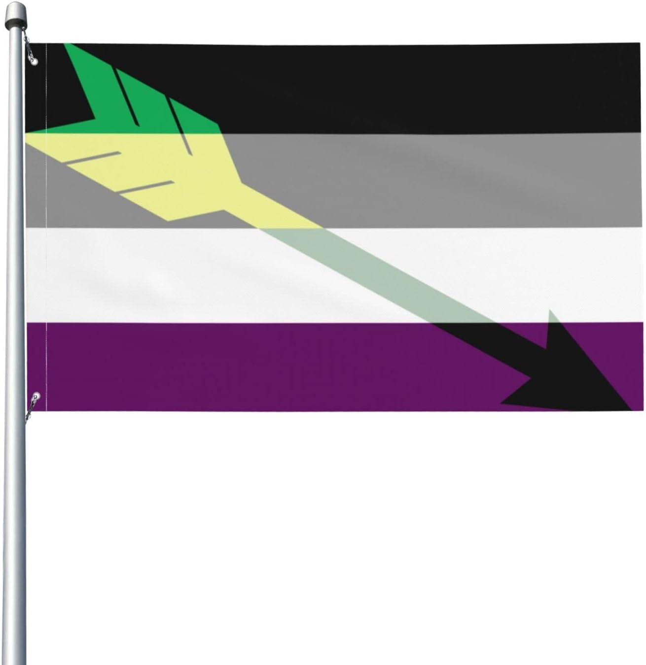 Aromantic Aro Ace Asexual Arrow Pride Flag Welcome Party Outdoor ...