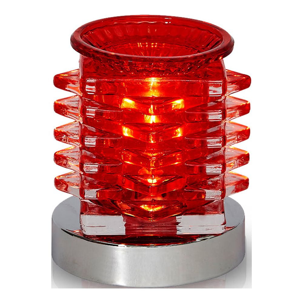Aromar Premium Circular Glass Oil and Wax Lamp Warmer w/ Dimmer Switch ...