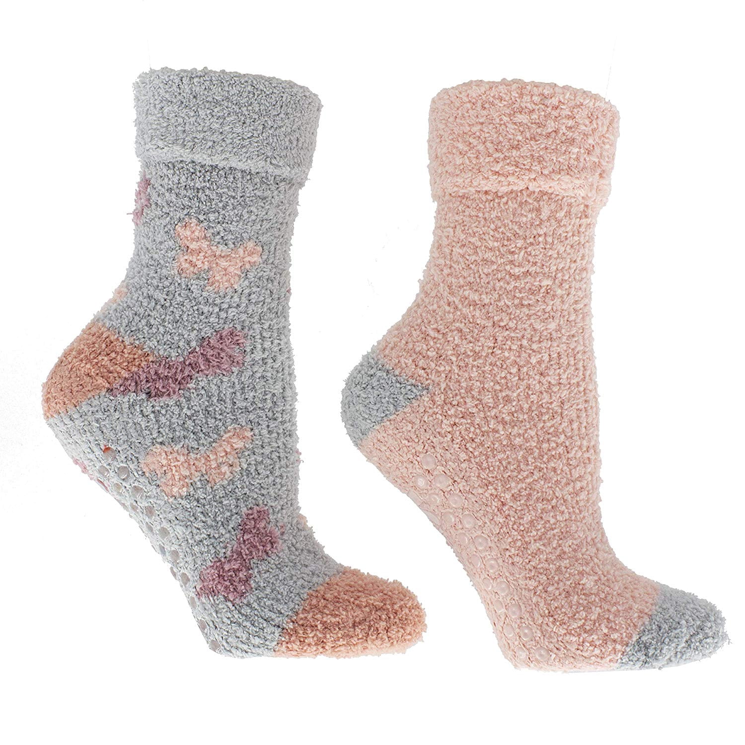 Aromasoles Rose and Shea Butter Oil Infused Chenille Socks, 2 Pair ...
