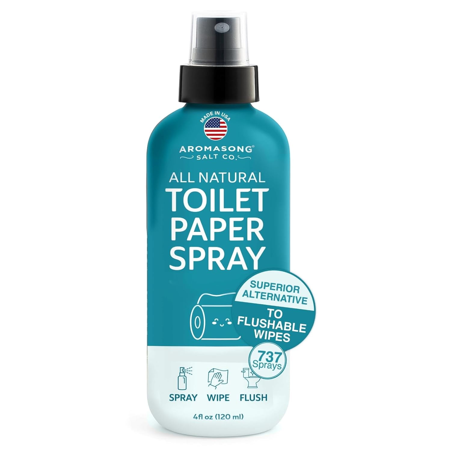 Aromasong 100% Natural Toilet Paper Spray for wiping – Flushable Wet ...