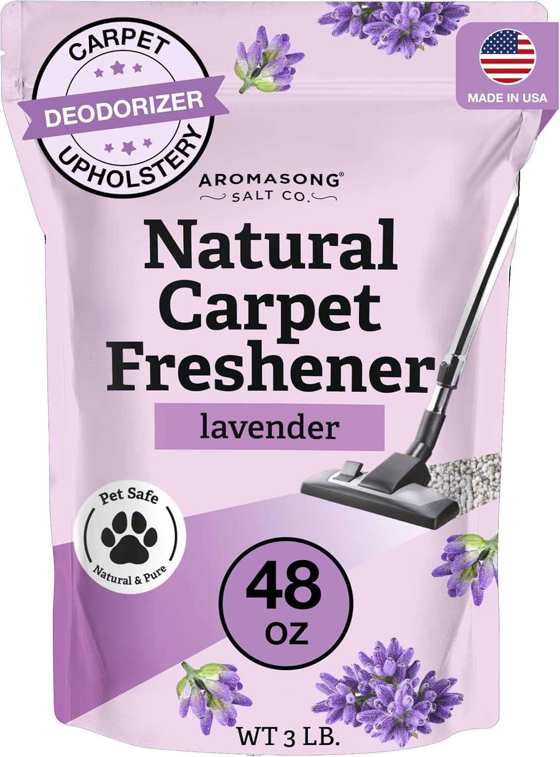 Aromasong Carpet Deodorizer Powder- 100% Natural Lavender Carpet ...