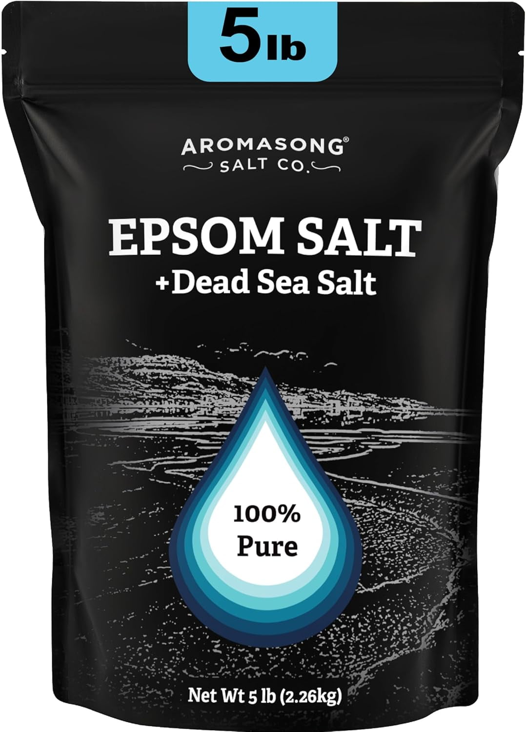 Aromasong, Bath Salt, 5 Lb, Epsom Salt with Dead Sea Salt for Soaking ...