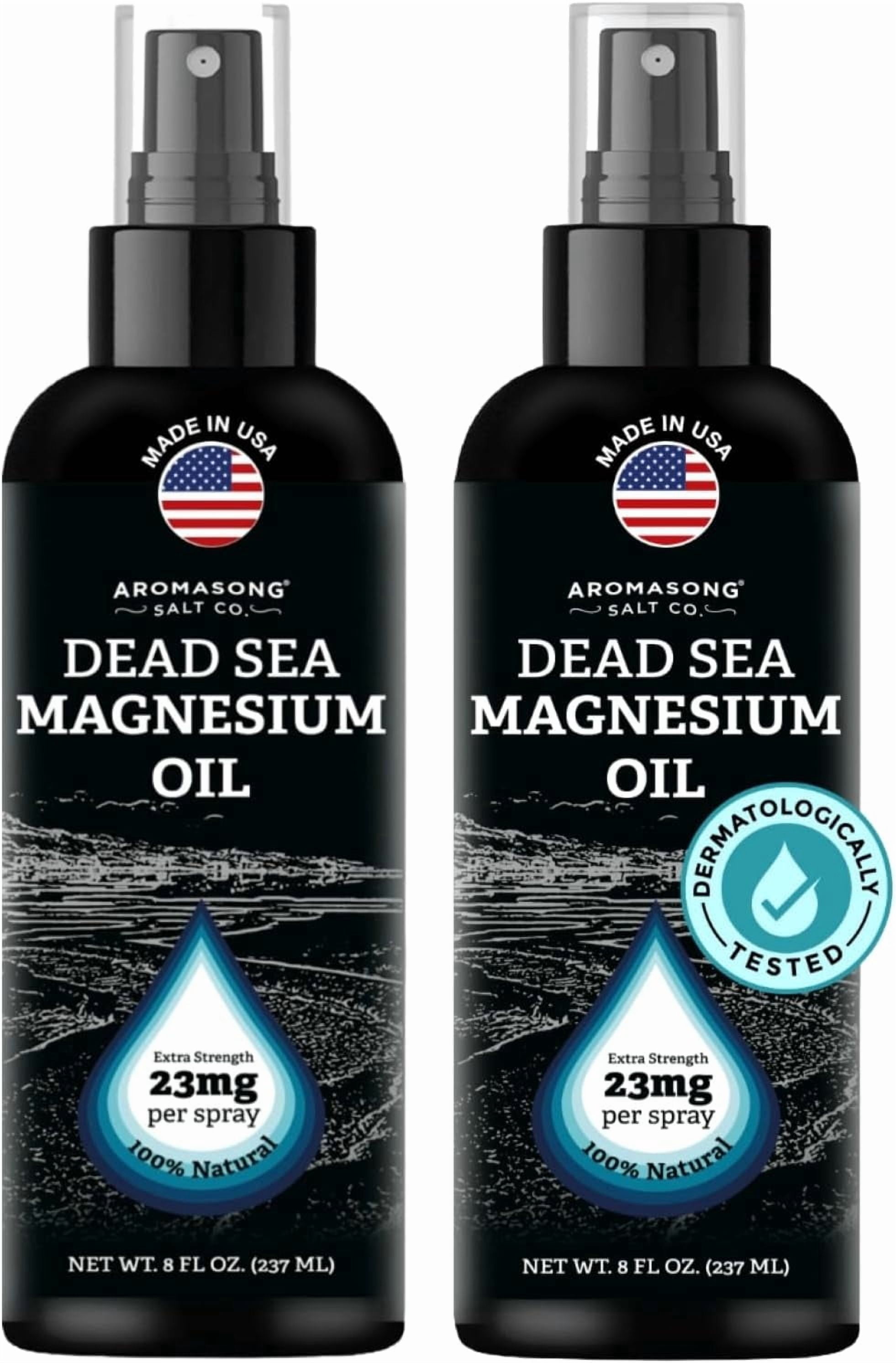 Aromasong Extra Strength Magnesium Oil Spray - 8 Oz. 2 Pack (23mg in ...