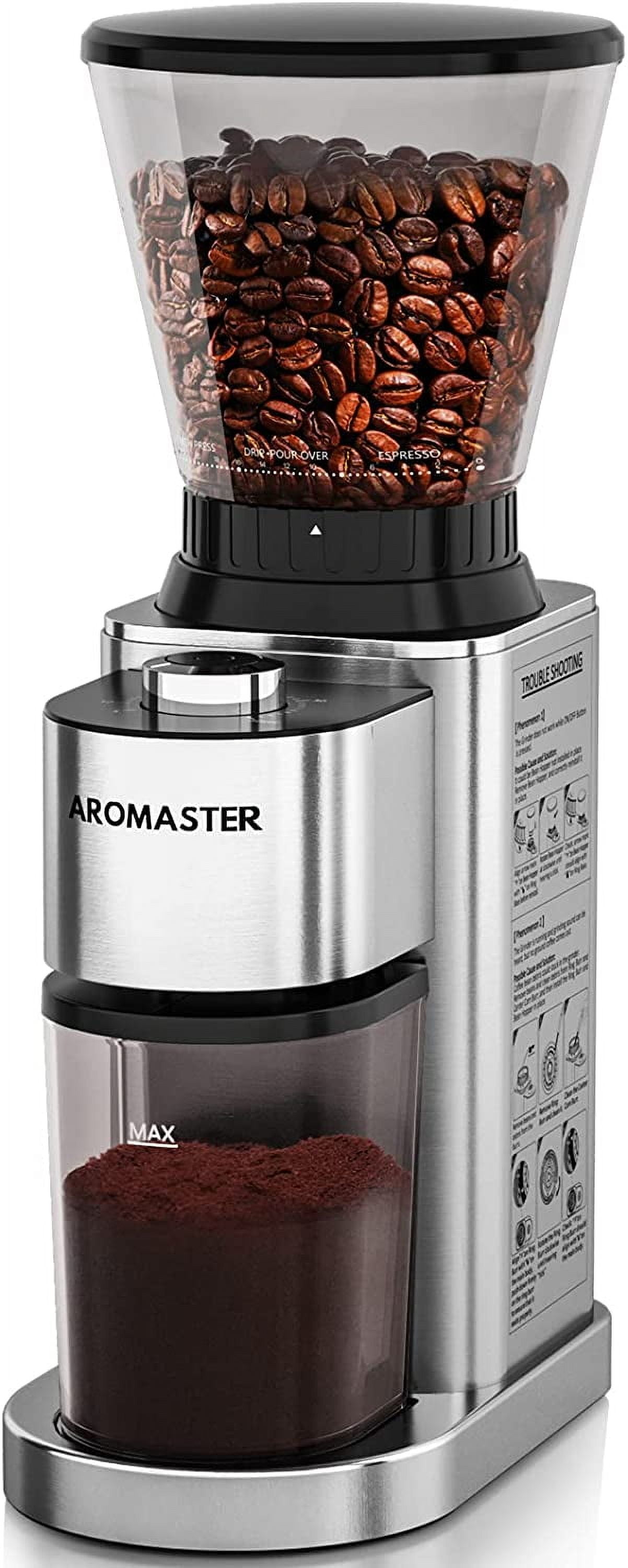 Aromaster Conical Burr Coffee Grinder Electric,Coffee Bean Grinder with ...
