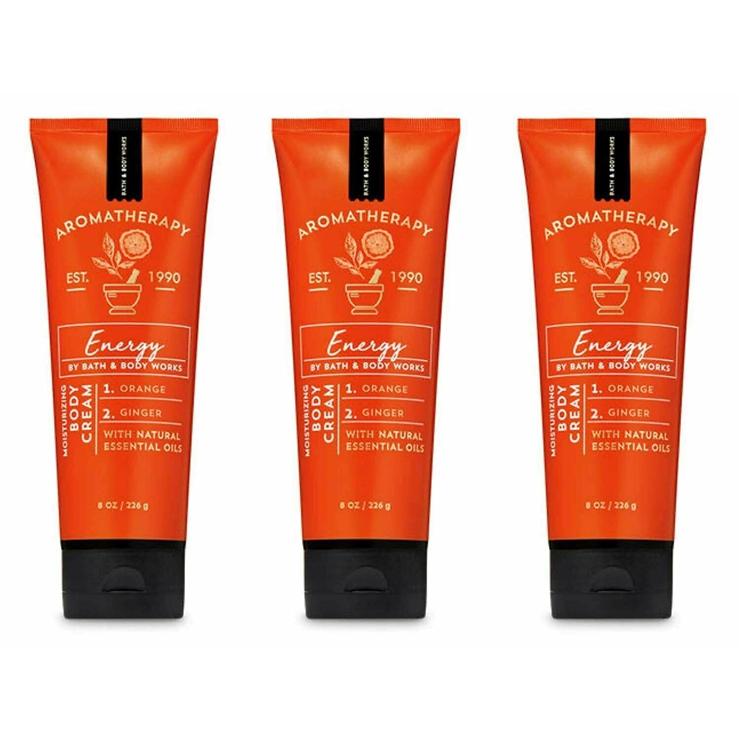 Aromatherapy Body Cream | Energy - Orange + Ginger 8oz [3-Pack ...