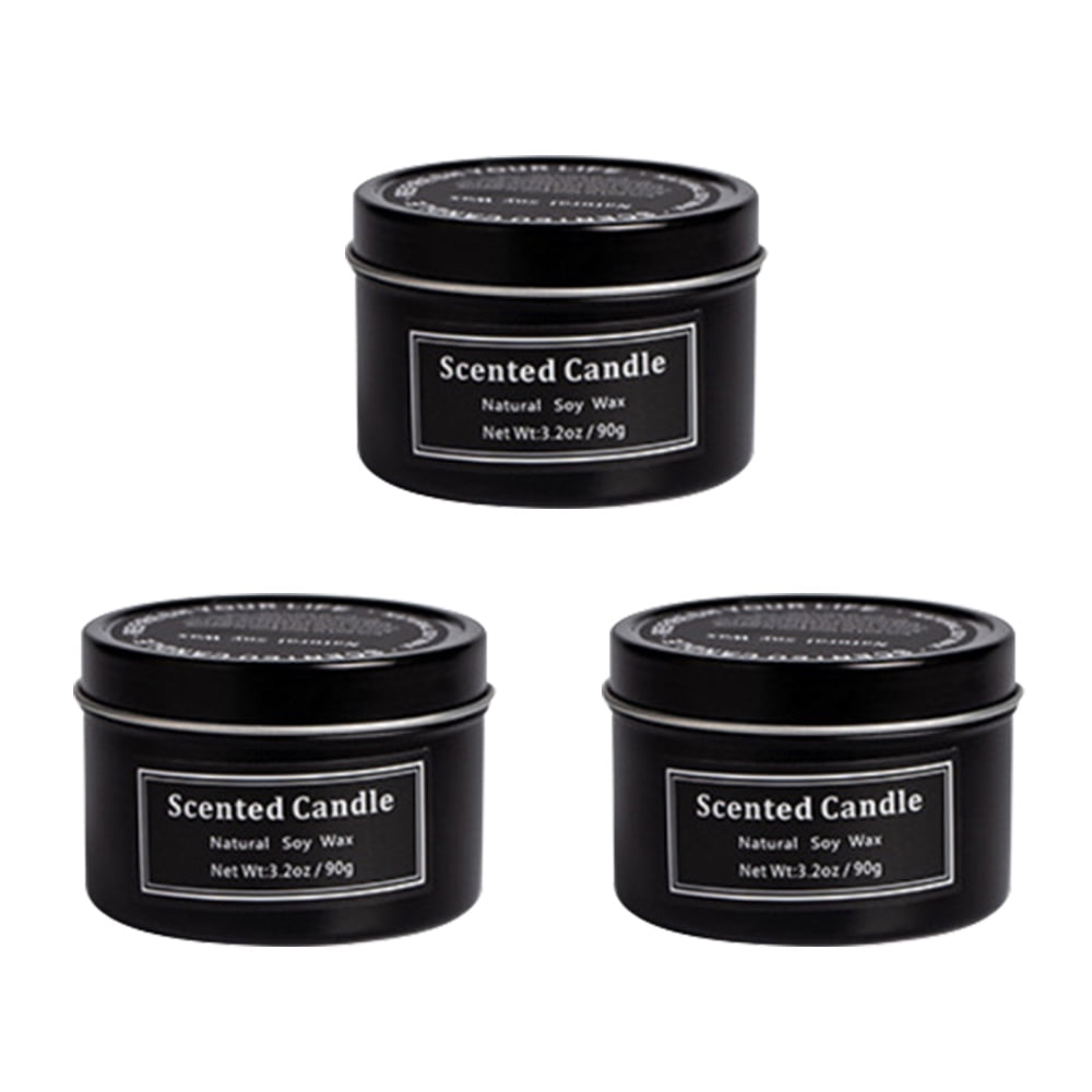 Aromatherapy Candle Gift Set - Black Iron Can Set, Soybean Wax ...