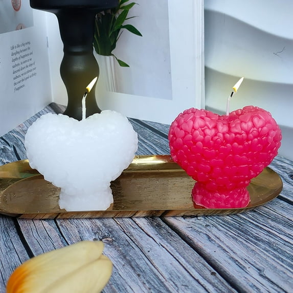 Aromatherapy Candle, Scented Candle, Rose Shape Heart Aromatherapy ...