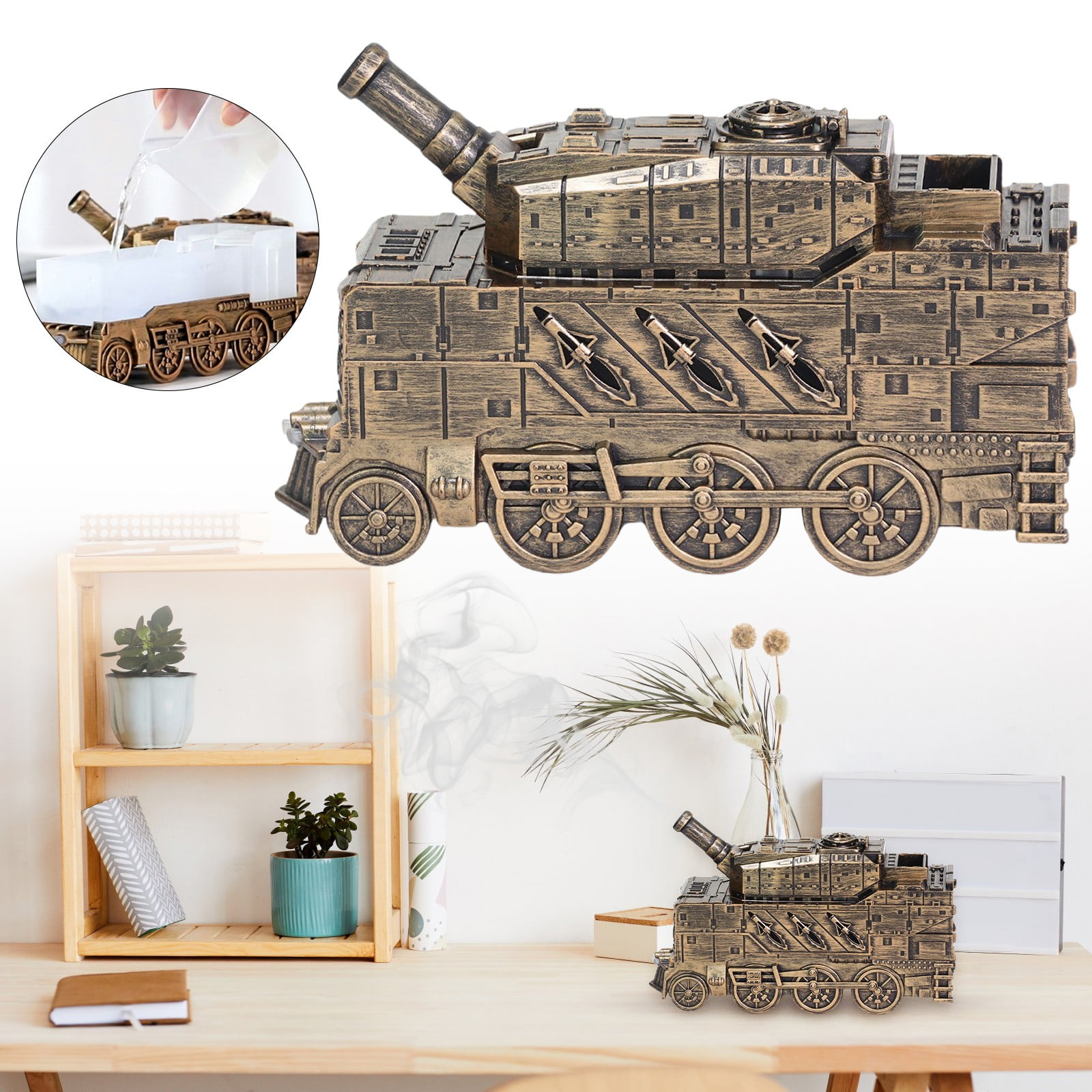 Aromatherapy Diffuser With Tank & Rings Cool Mist Humidifier Led Light ...