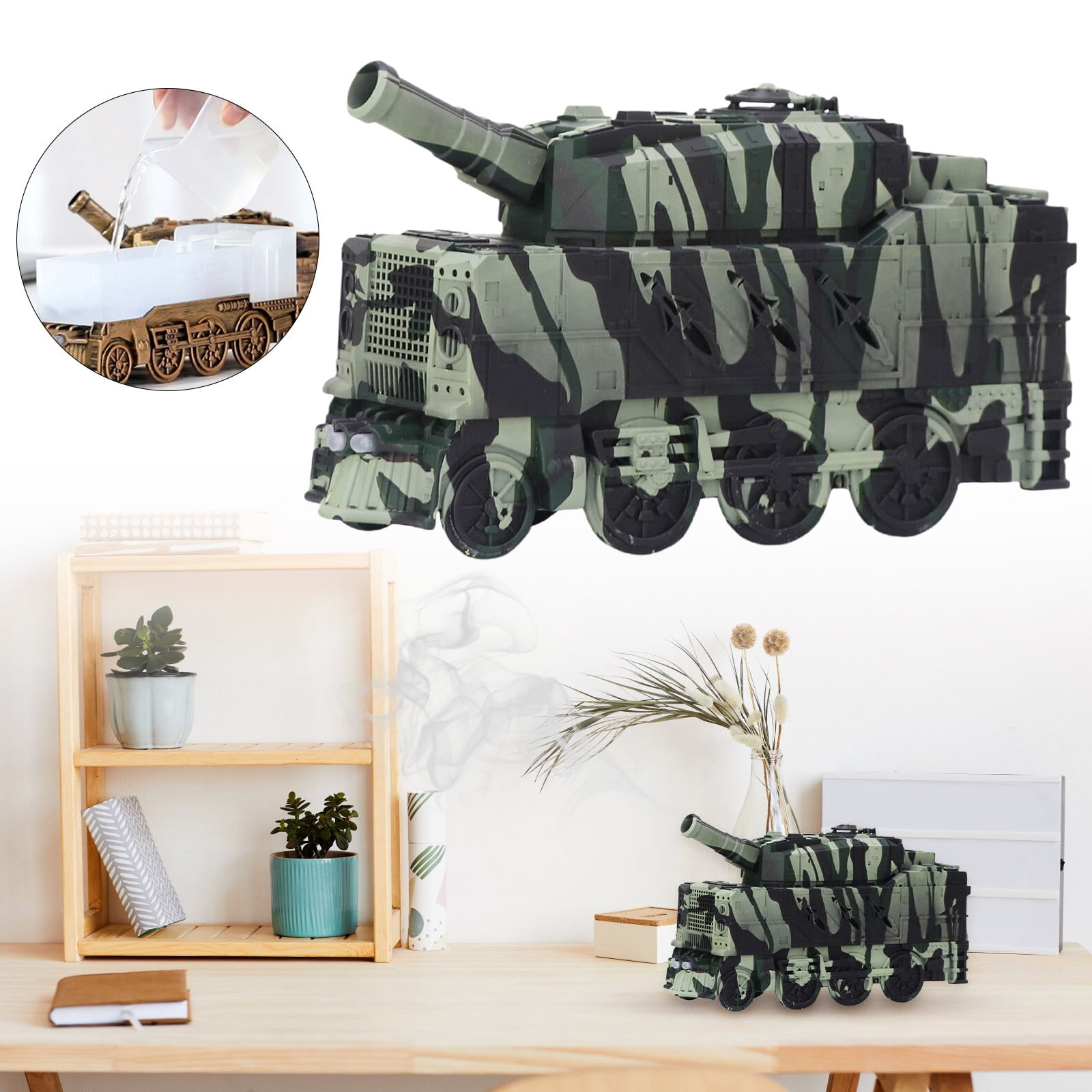 Aromatherapy Diffuser With Tank & Rings Cool Mist Humidifier Led Light ...