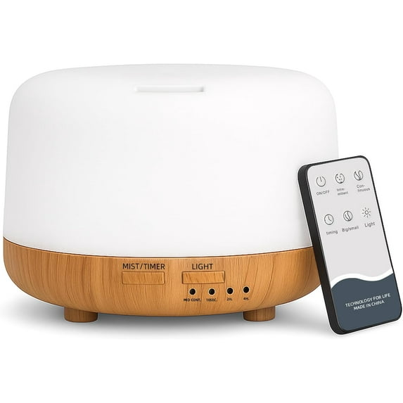 Aromatherapy Essential Oil Home Diffuser with Remote Control, 300ML ...