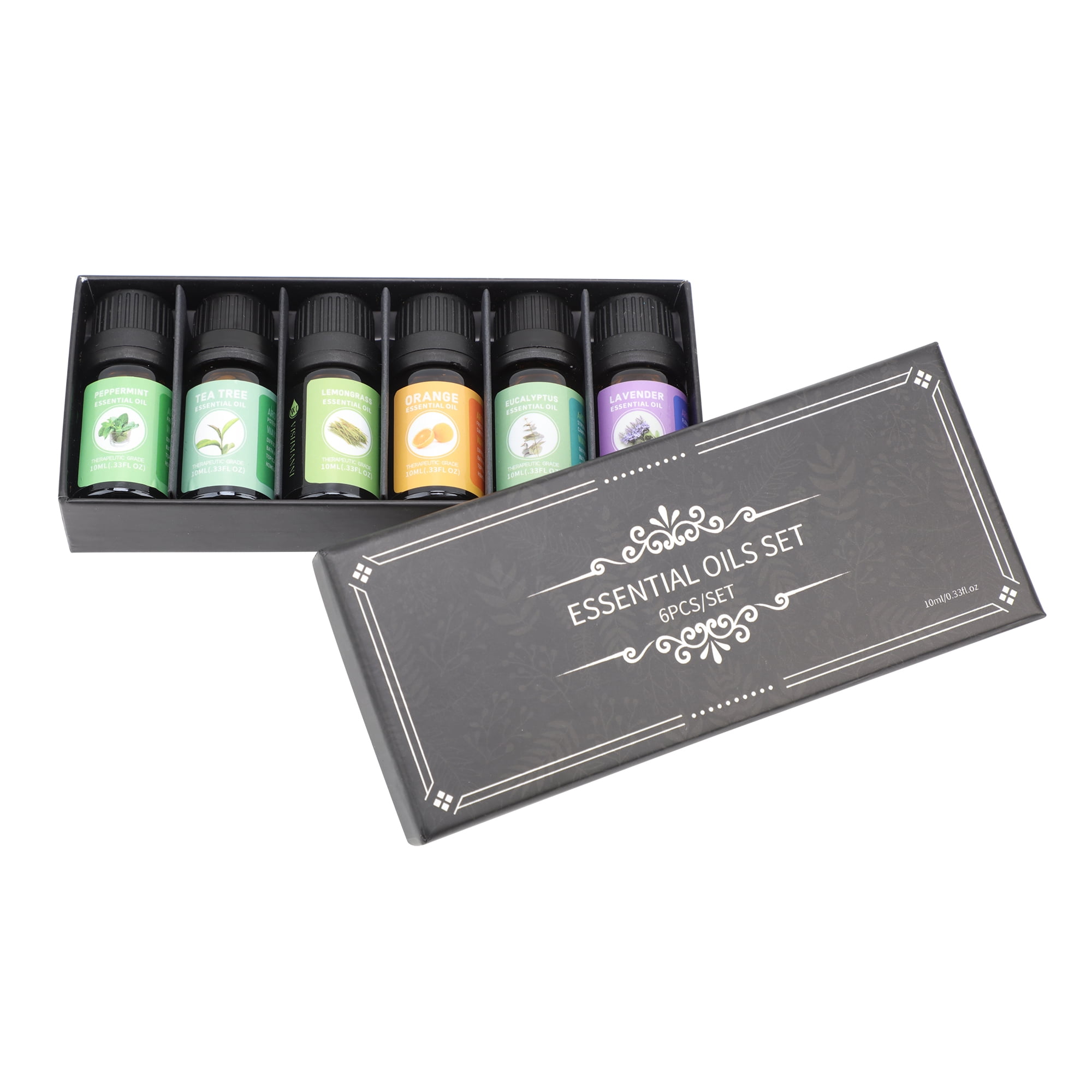 Aromatherapy Essential Oils Gift Set, Pure Therapeutic, for Diffusers ...