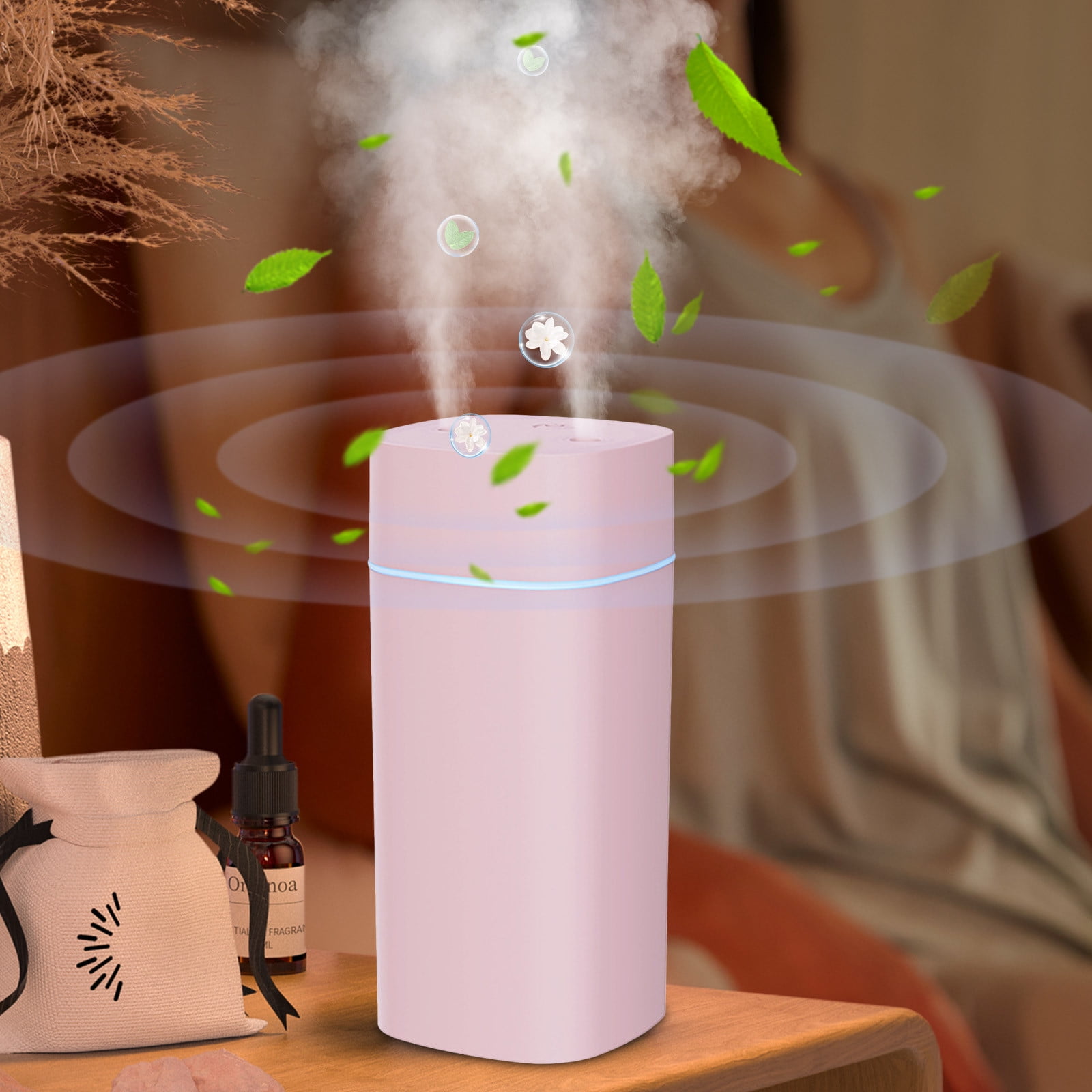 Aromatherapy Humidifier with Large Mist Output,Quiet Operation,LED ...