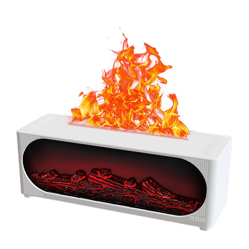 Aromatherapy Simulated Fireplace Flame Humidifier with Bluetooth Audio ...