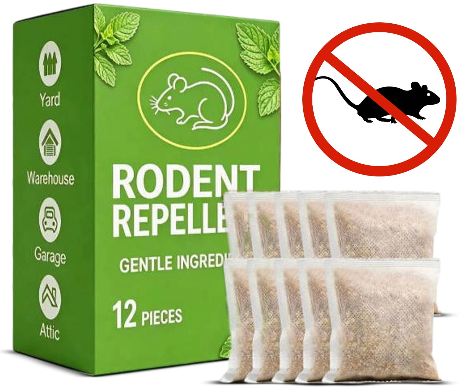 Rodent Management Pouches, Odor Block Sachets, Plant Oils Solid Scented ...