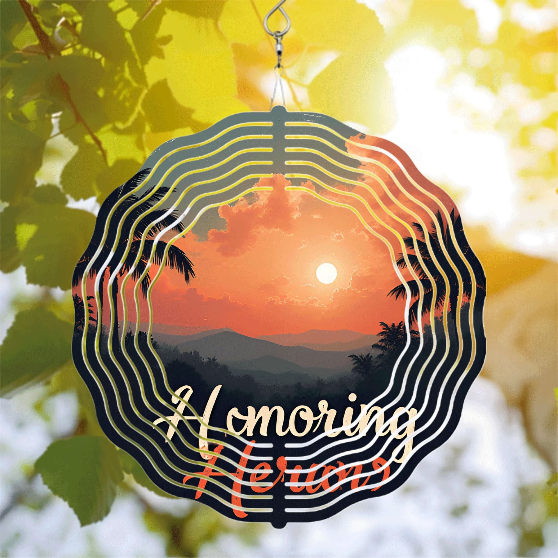 Aromoring Heroes Metal Hanging Wind Spinners - Modern Circular Design ...