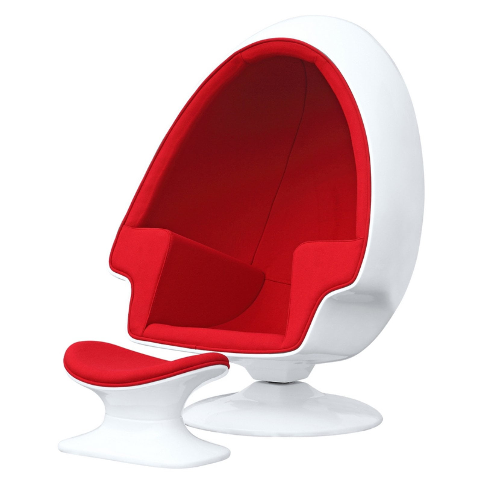Aron Living Alpha Upholstered Egg Chair and Ottoman - Walmart.com