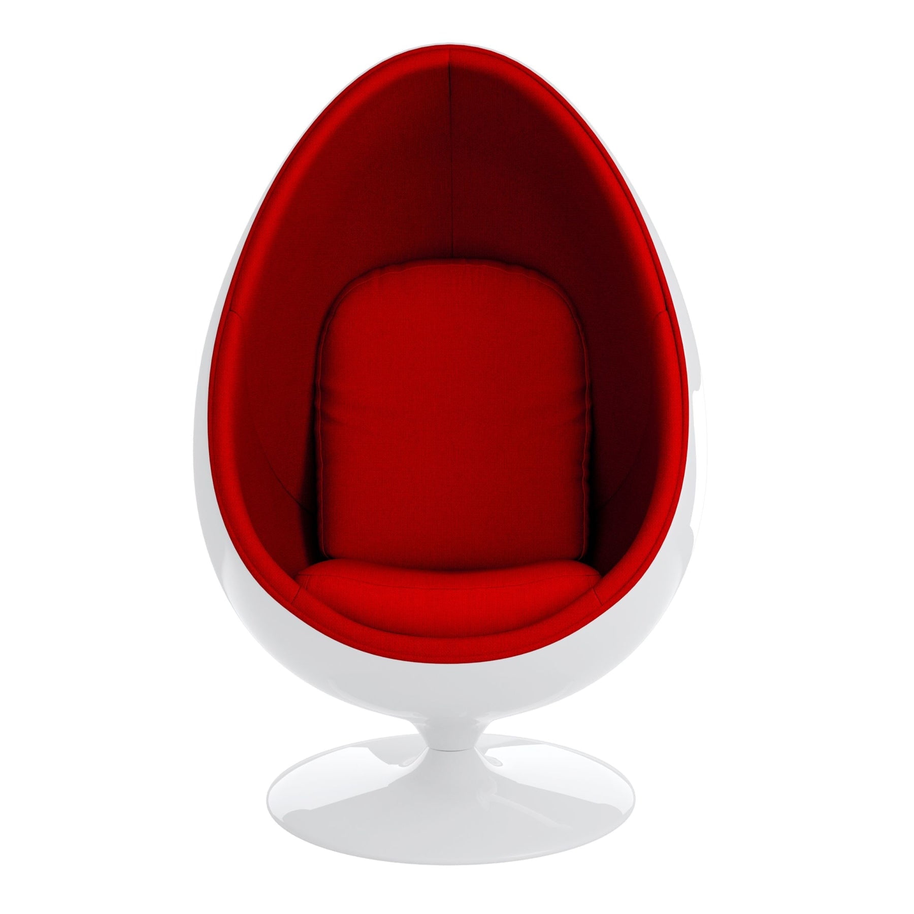 Aron Living Pod Chairs 53" Fiberglass and Wool Easter Egg Chair in Red ...