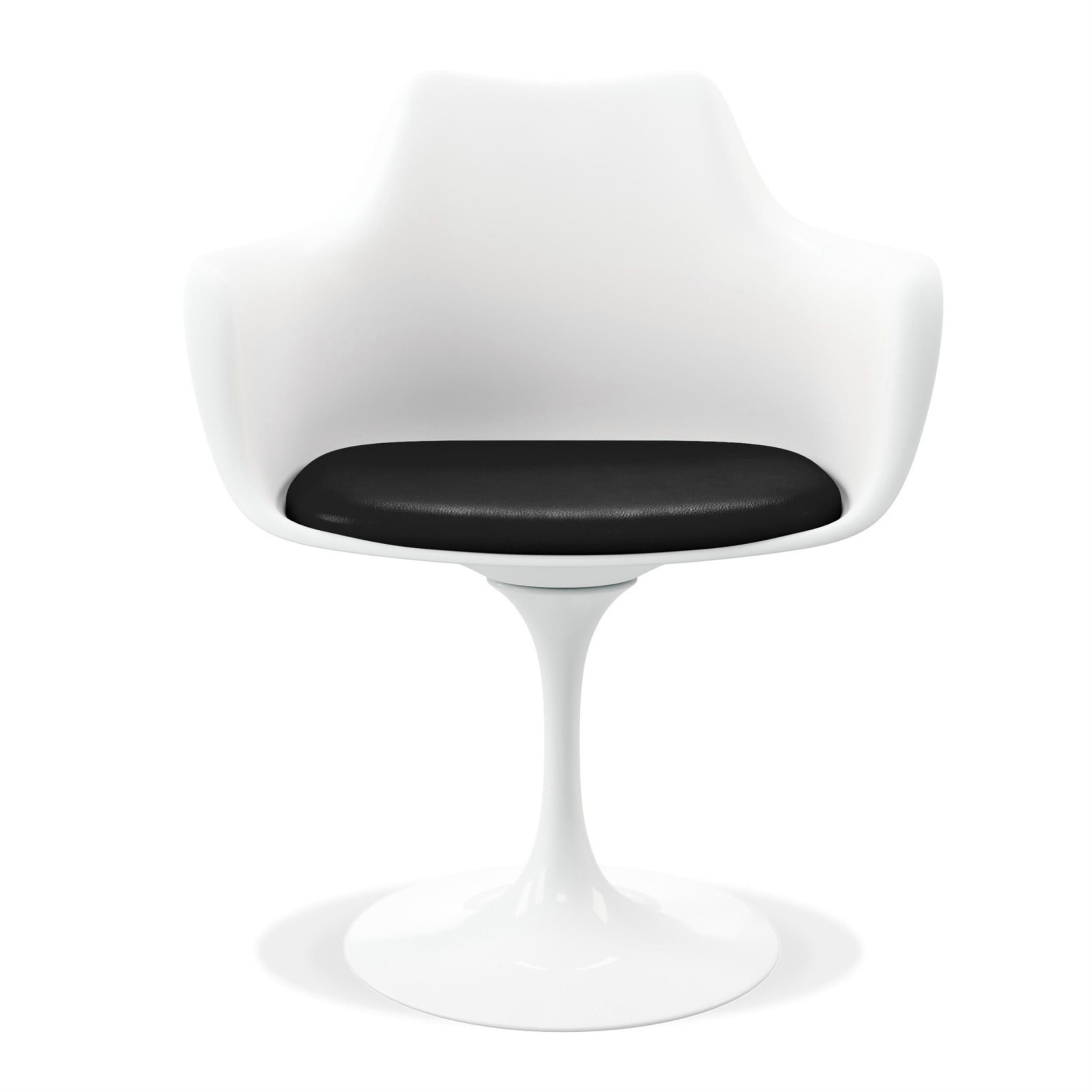 Aron Living Rose 18" Mid-Century Plastic and Metal Armchairs in Black ...