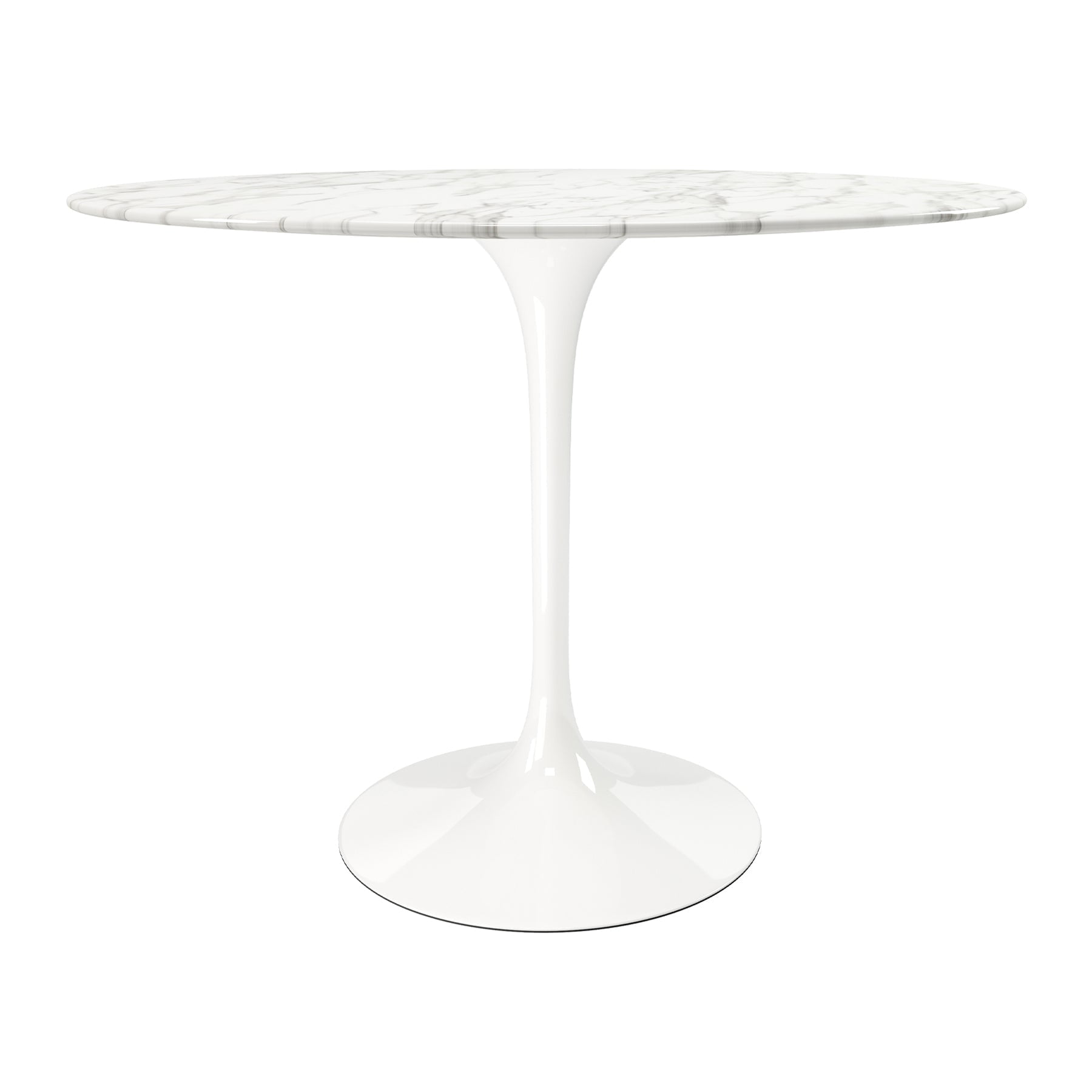 Aron Living Rose 40" Round Artifical Marble and Metal Dining Table in ...