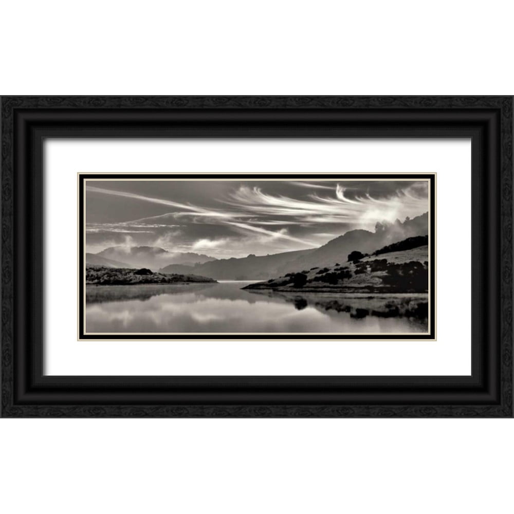 Aron, Lucy 32x16 Black Ornate Wood Framed with Double Matting Museum ...