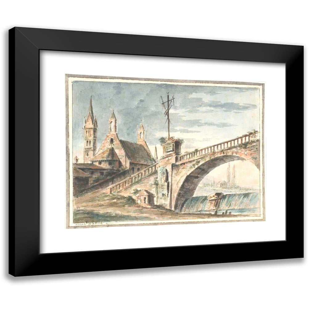 Aron Wallick 18x15 Black Modern Framed Museum Art Print Titled - Church ...