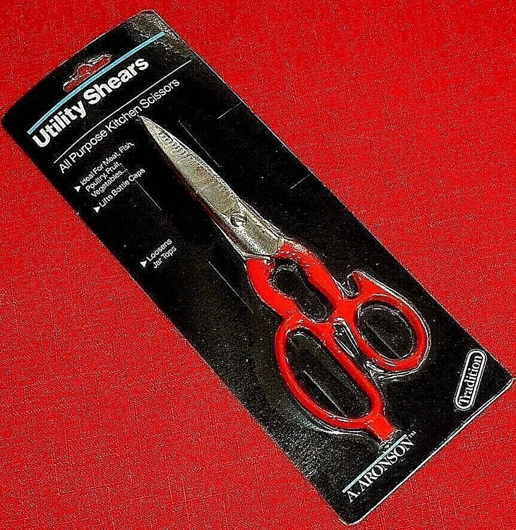 Aronson Aluminum Utility Shears Kitchen Scissors Red Painted Handle ...