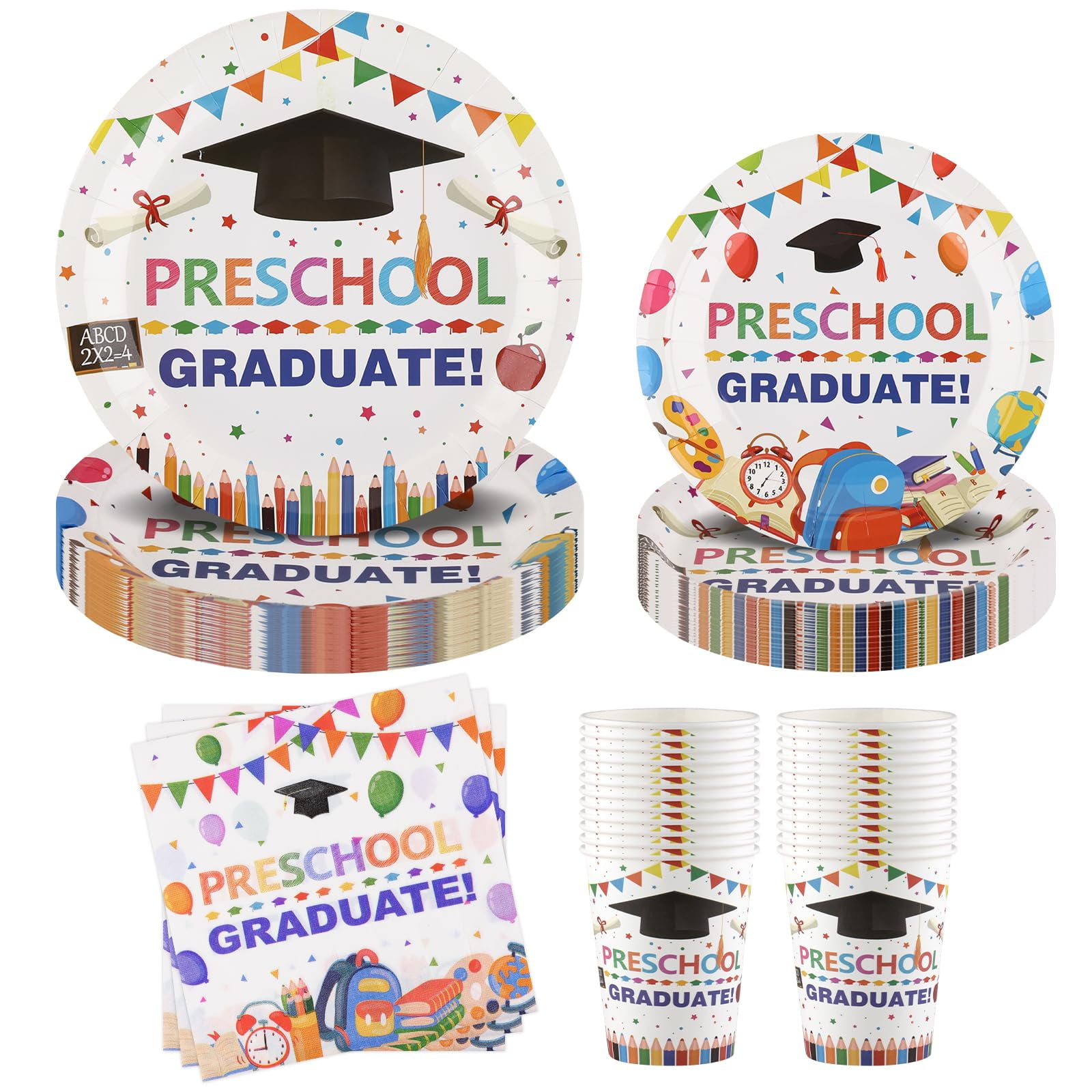 Arosche Preschool Graduation Decorations 2025 Set AFN1for 24-Disposable ...